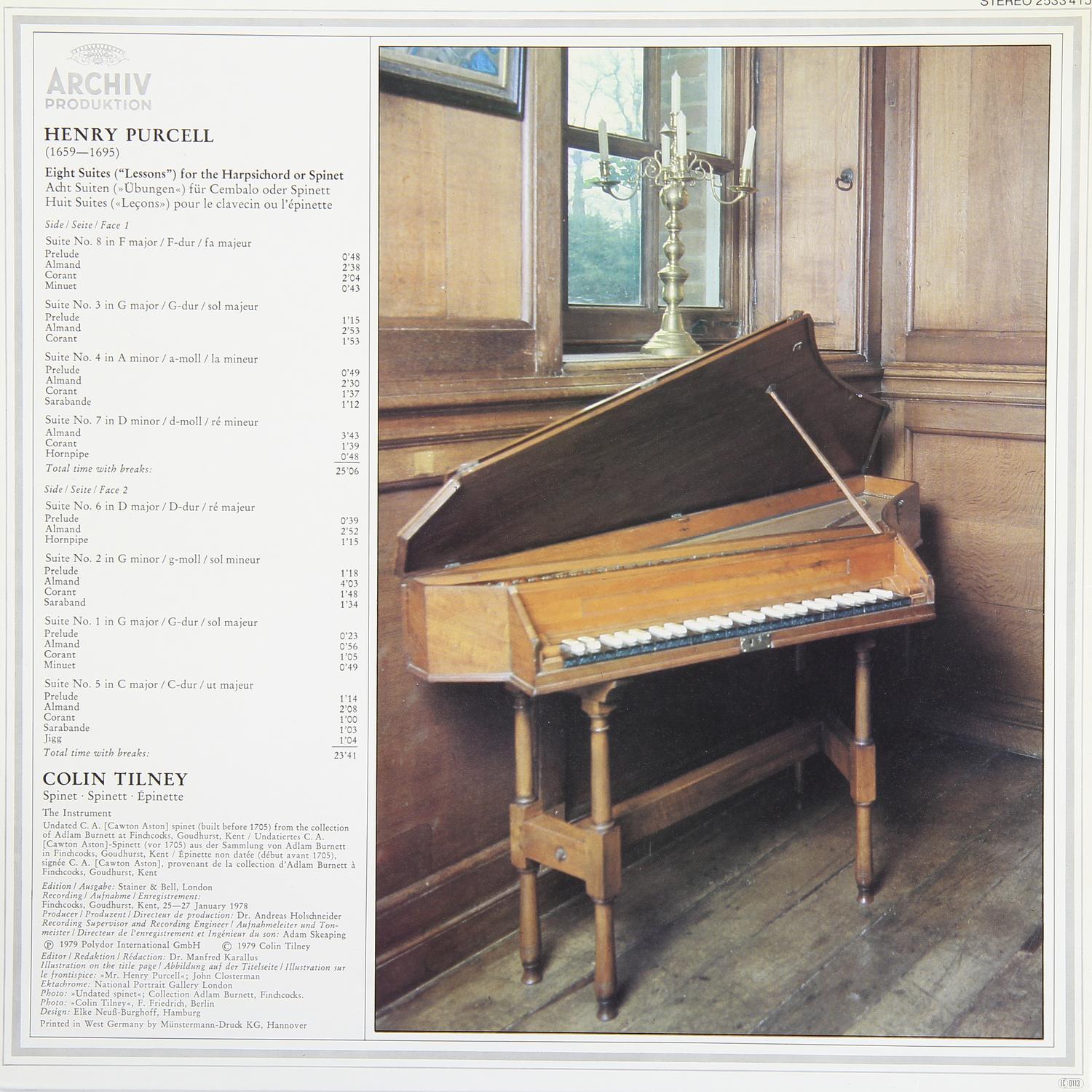 Виниловая пластинка ВИНТАЖ - HENRY PURCELL: THE SUITES FOR HARPSICHORD ...