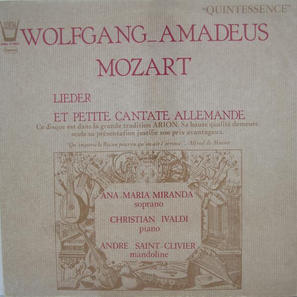 Виниловая пластинка ВИНТАЖ - MOZART - LIEDER ET PETITE CANTATE ...