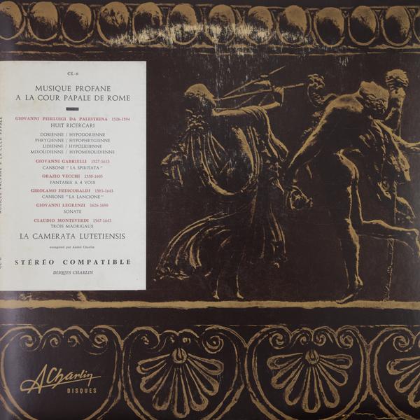 Виниловая пластинка ВИНТАЖ - РАЗНОЕ - MUSIQUE PROFANE A LA COUR PAPALE ...