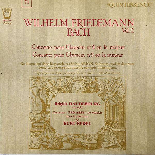 Виниловая пластинка ВИНТАЖ - РАЗНОЕ - WILHELM FRIEDEMANN BACH: CONCERTO ...
