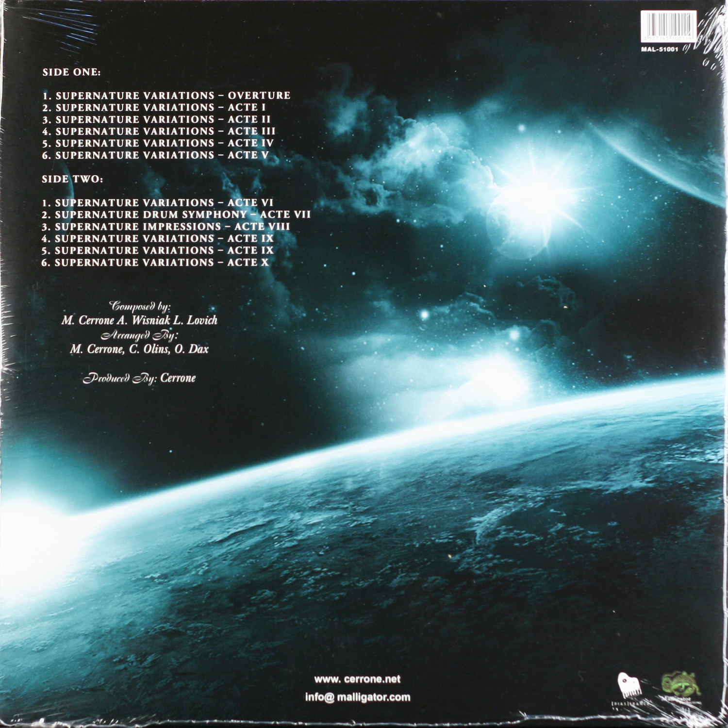 Виниловая пластинка CERRONE - SUPERNATURE SYMPHONY-VARIATIONS OF ...