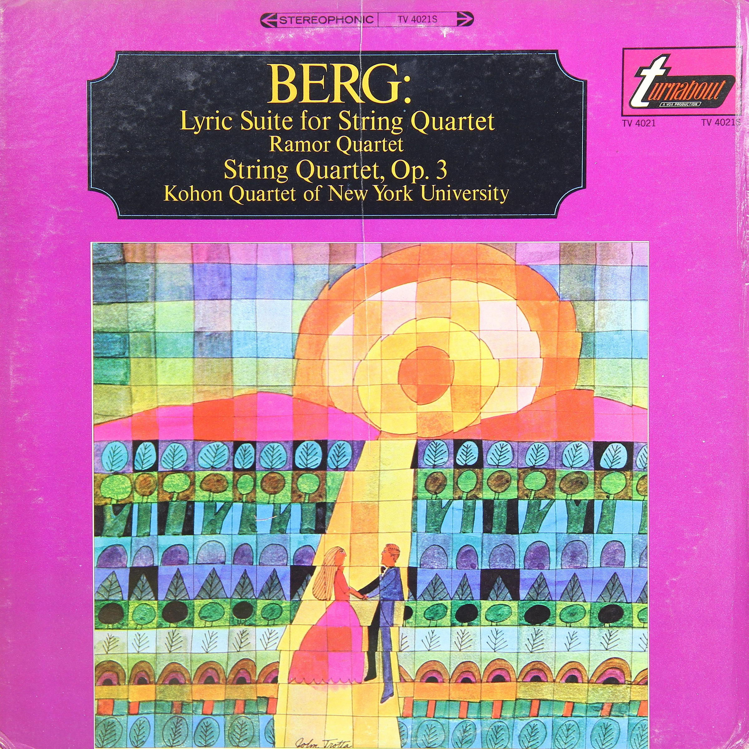 Виниловая пластинка ВИНТАЖ - BERG: LYRIC SUITE FOR STRING QUARTET, STRING QUARTET OP. 3 | Купить ...