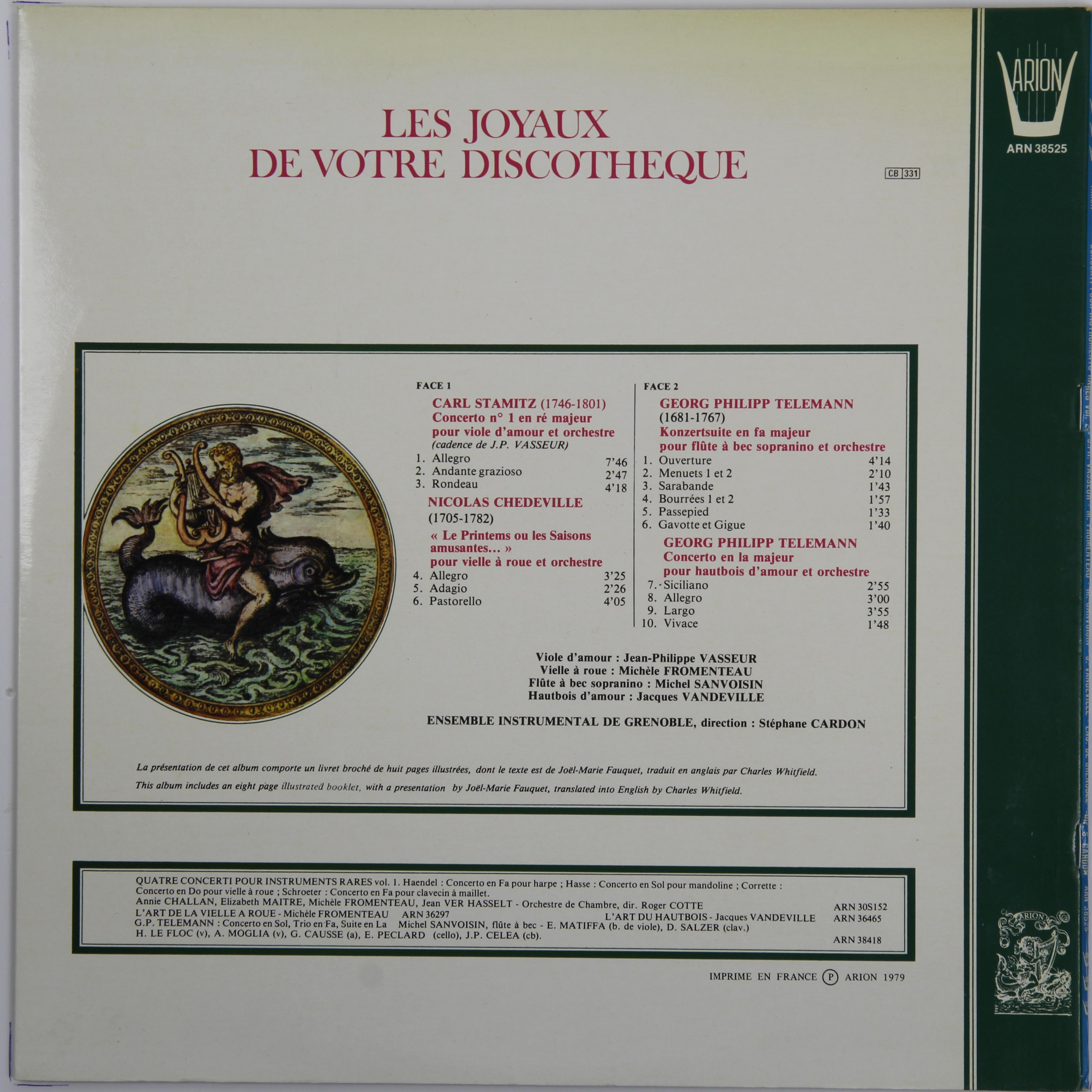 Виниловая пластинка ВИНТАЖ - QUATRE CONCERTI POR INSTRUMENTS RARES (VOL ...