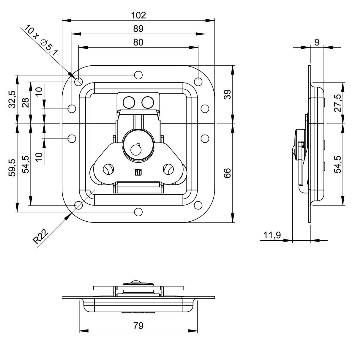 Защелка-бабочка Adam Hall 17295 | Купить в магазине Аудиомания