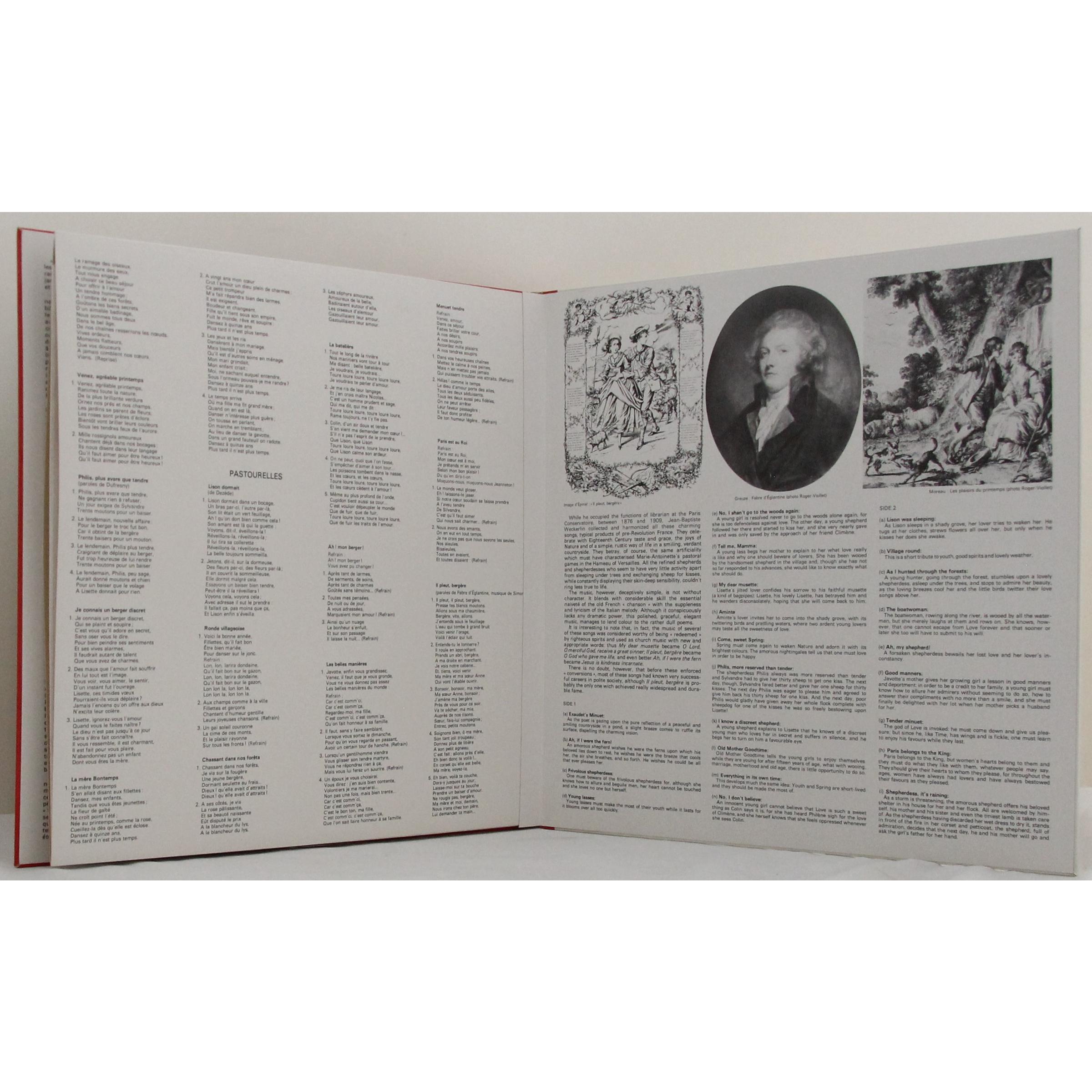 Винтажная виниловая пластинка BERGERETTES ET PASTOURELLES: ROMANCES ET ...